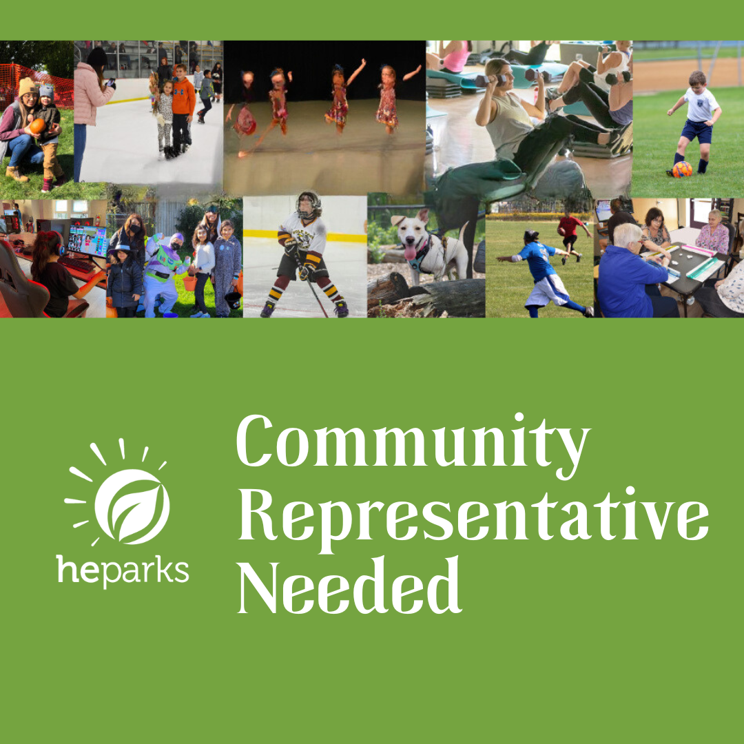 HEParks Community Representative Needed 2 - Hoffman Estates Park District